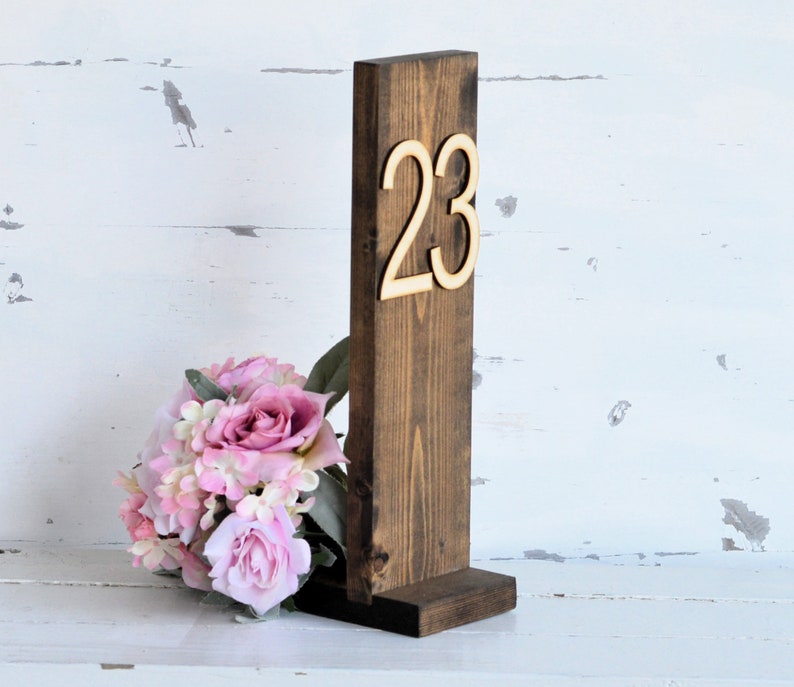 Tall Table Numbers, Rustic Wedding Table Numbers Self Standing, Wedding ...