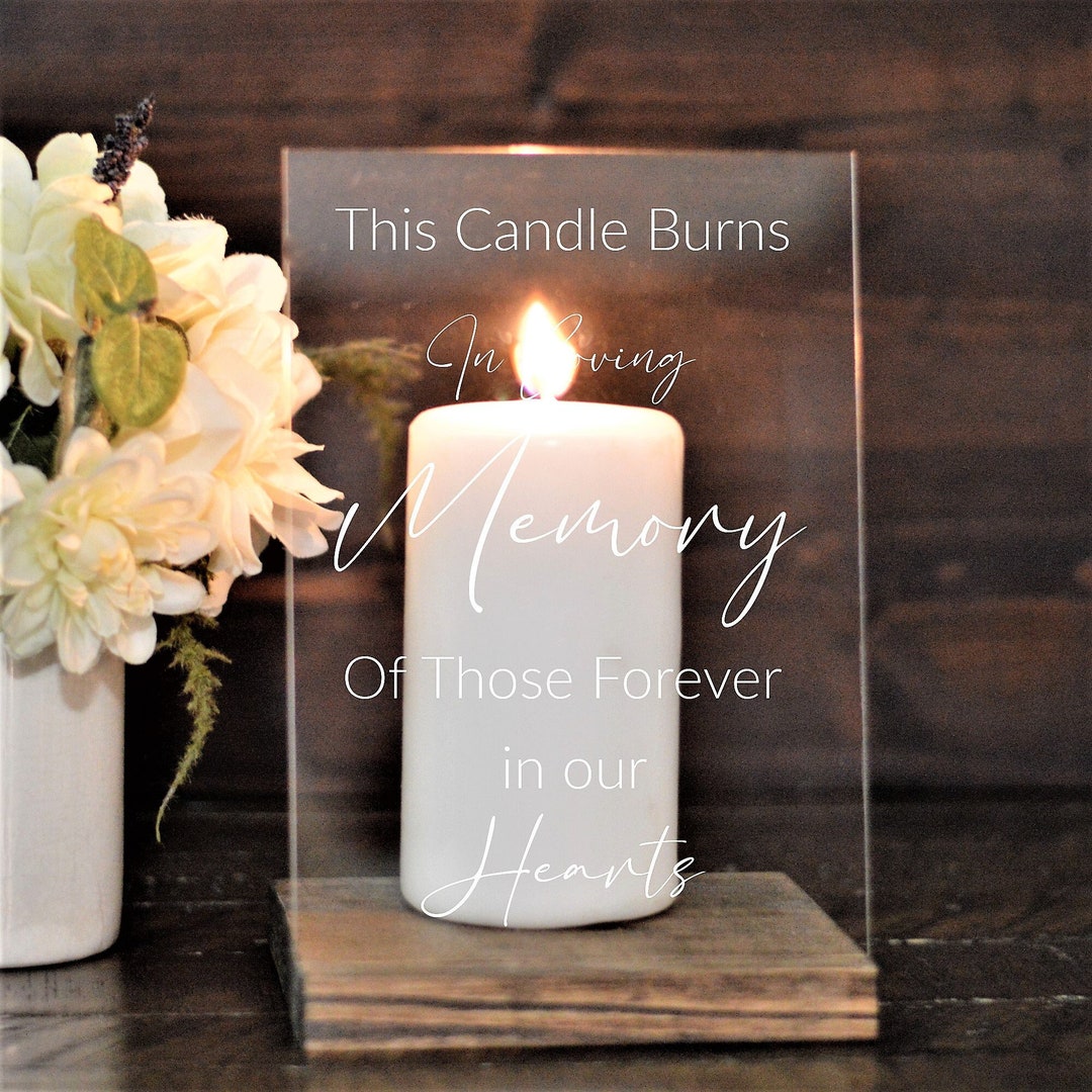 In Loving Memory Wedding Sign Memorial Candle Holder Wedding Memorial ...