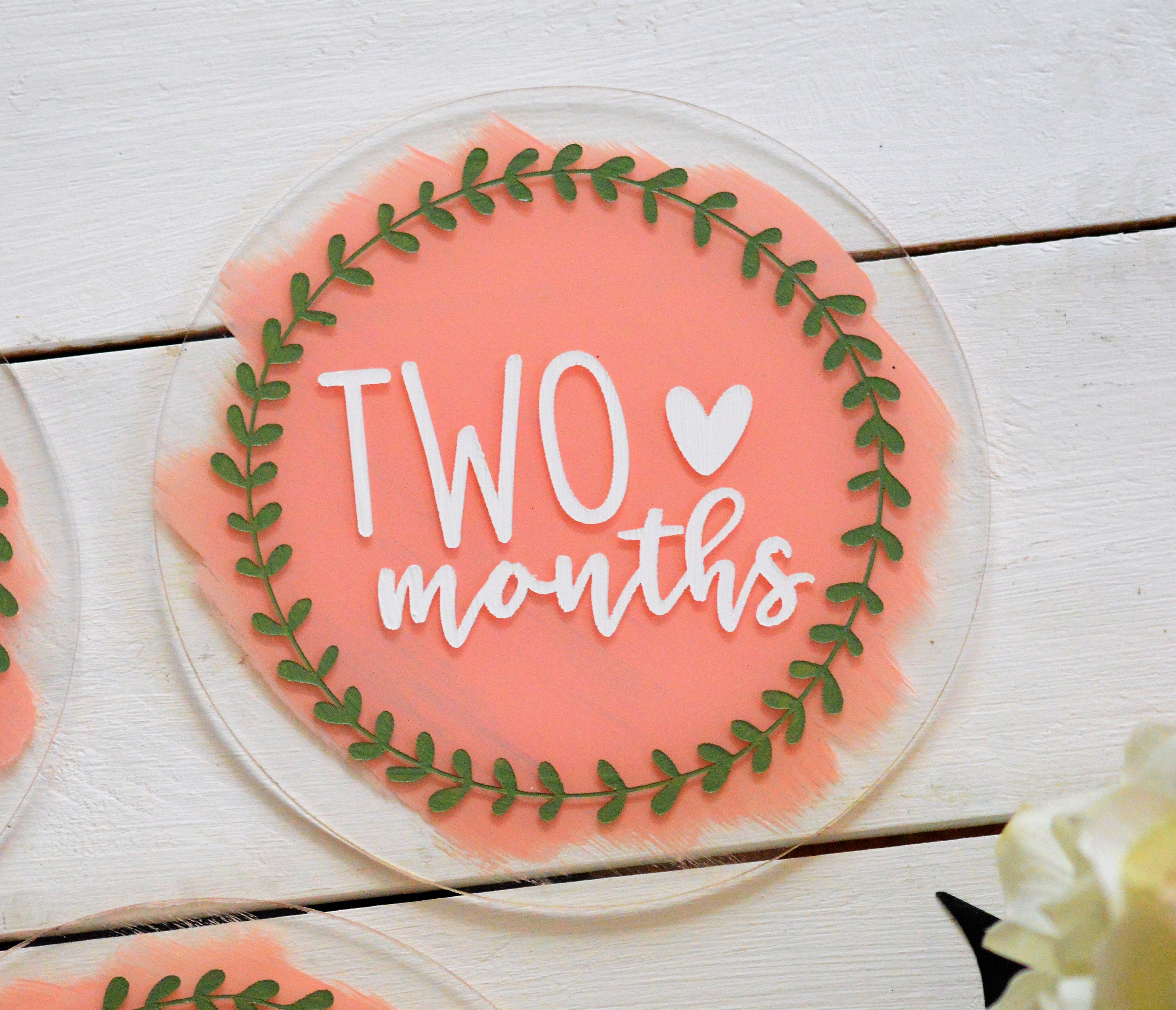 Acrylic Baby Milestone Cards Newborn Photo Prop Baby Photo Prop Baby ...