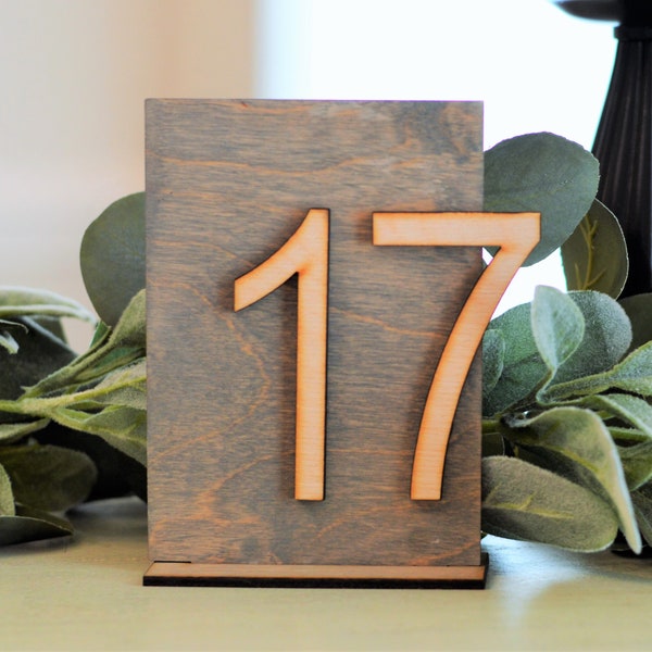 Wooden Table Number - Etsy