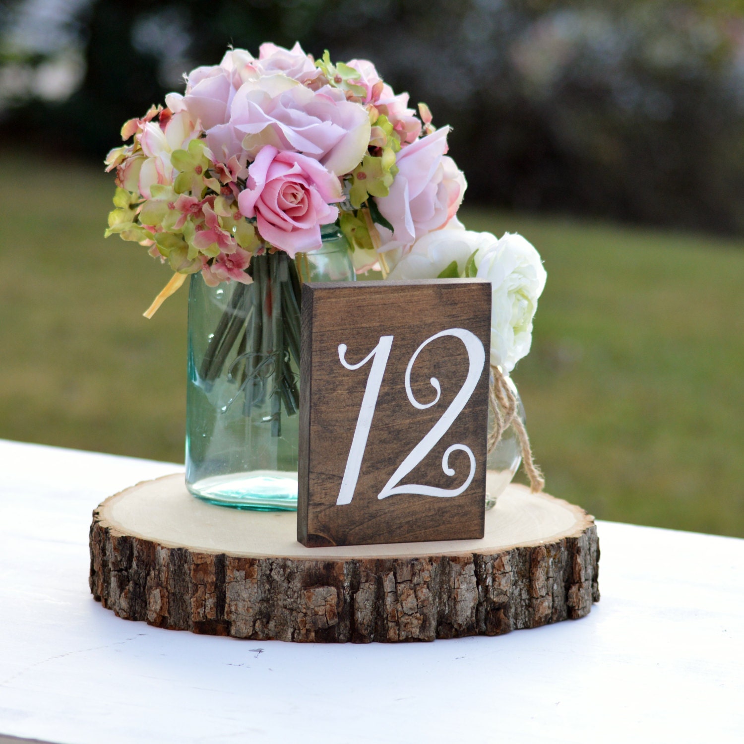 Rustic Wedding Table Numbers, Wooden Table Numbers Self Standing, Boho ...