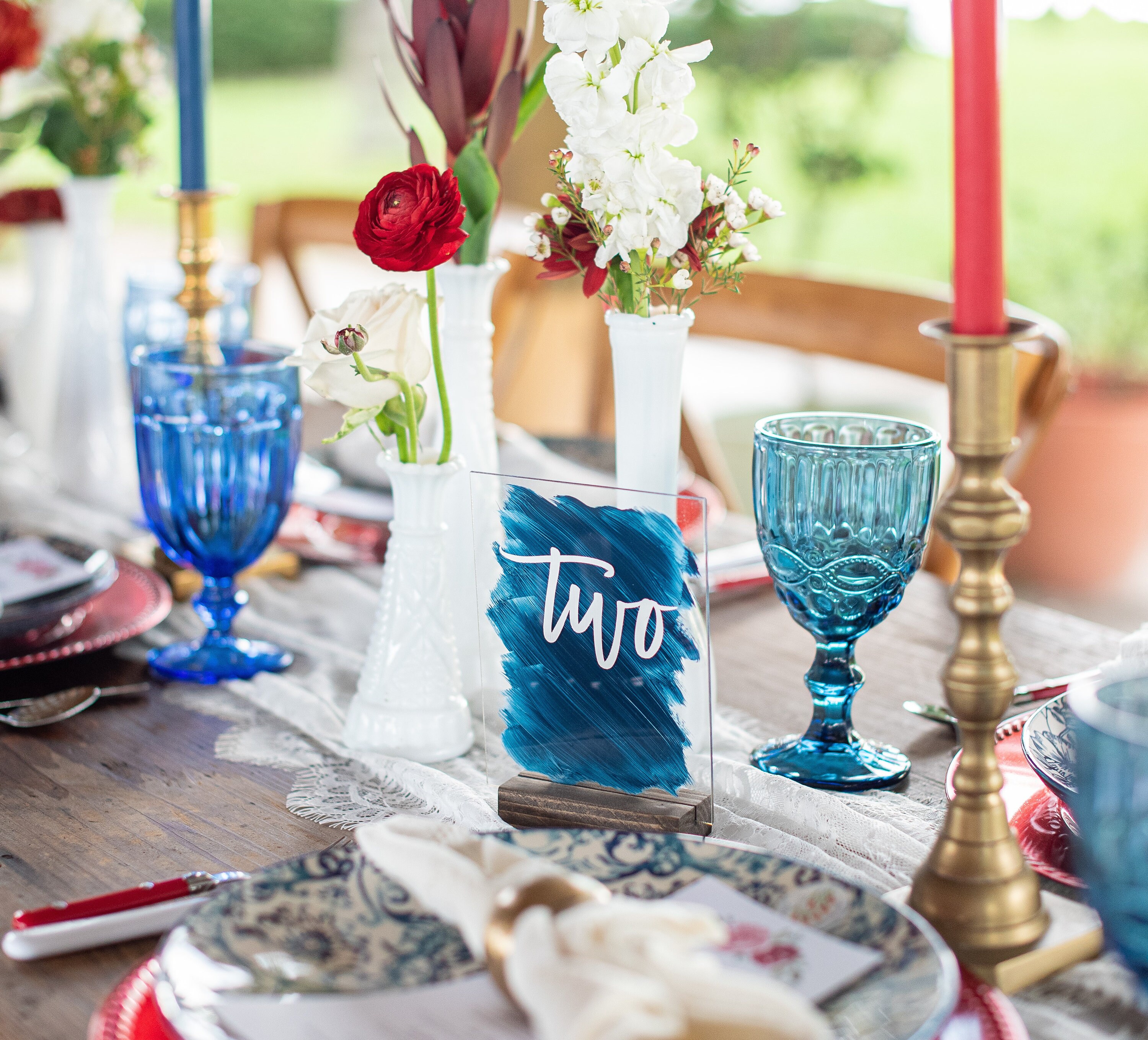 Acrylic Wedding Table Numbers With Painted Backs Acrylic Table | Etsy