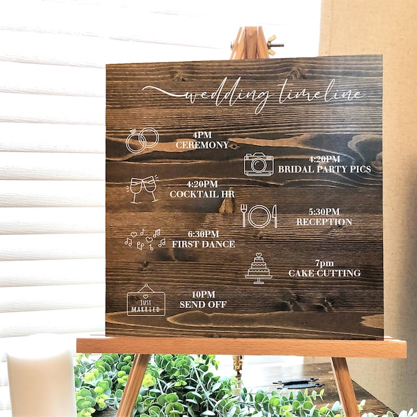 Wedding Timeline Sign - Etsy