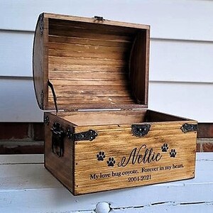 Personalized Pet Keepsake Box Pet Memorial Box Custom Wooden Pet Urn ...