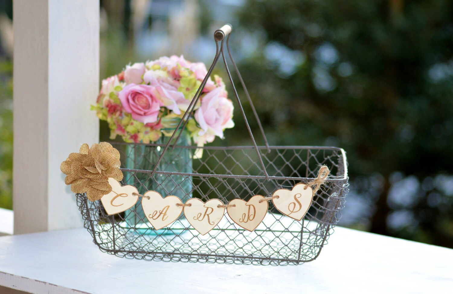 Rustic Wedding Card Basket Country Wedding Cards Holder | Etsy