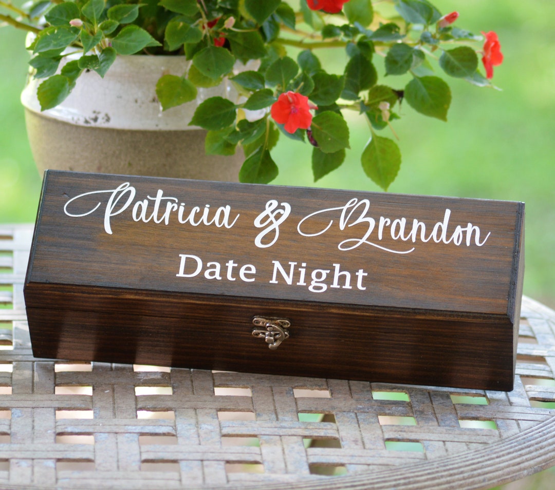 Personalized Date Night Box Date Night Jar Valentines Day Gift Hen ...