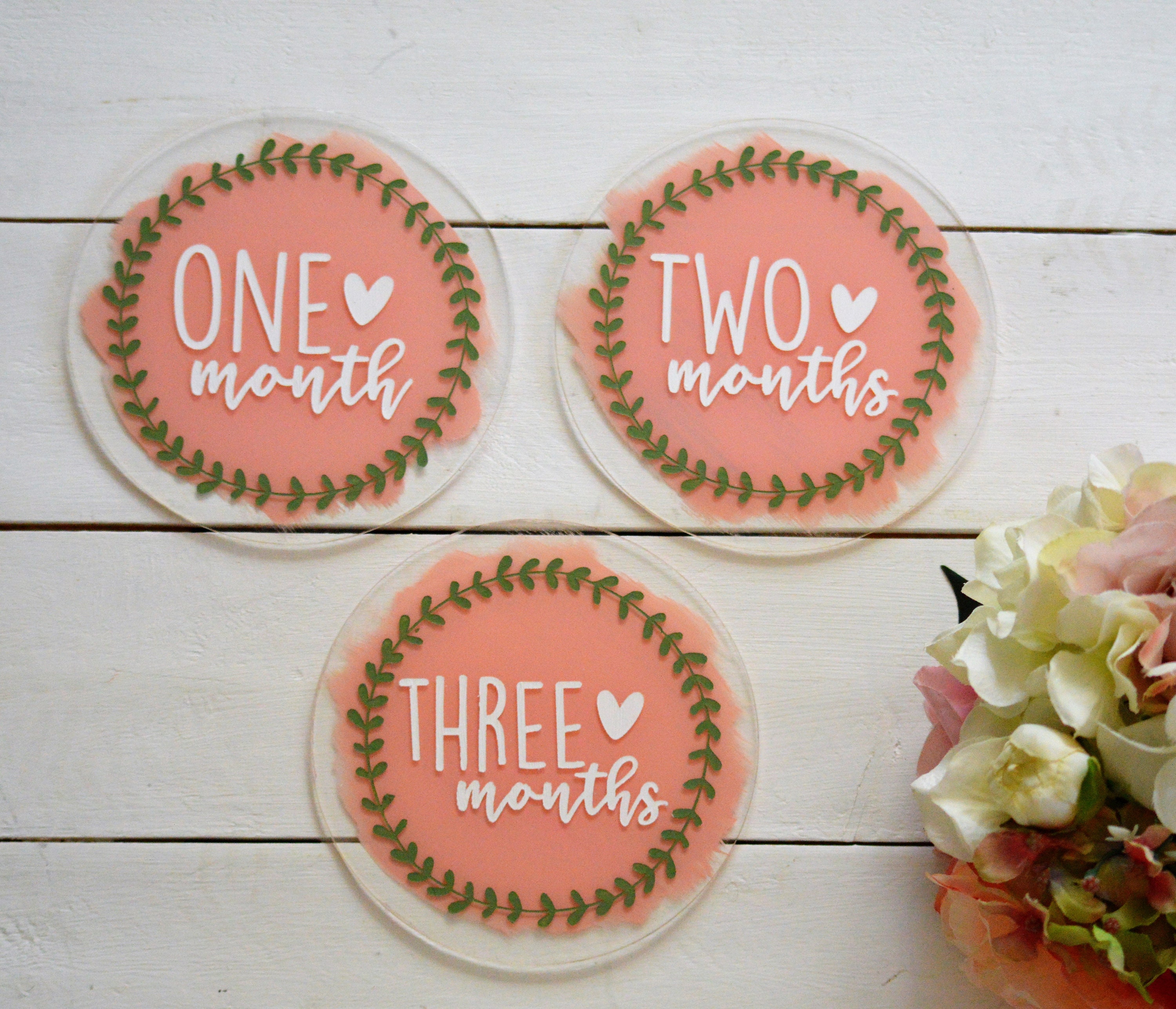 Acrylic Baby Milestone Cards Newborn Photo Prop Baby Photo Prop Baby ...