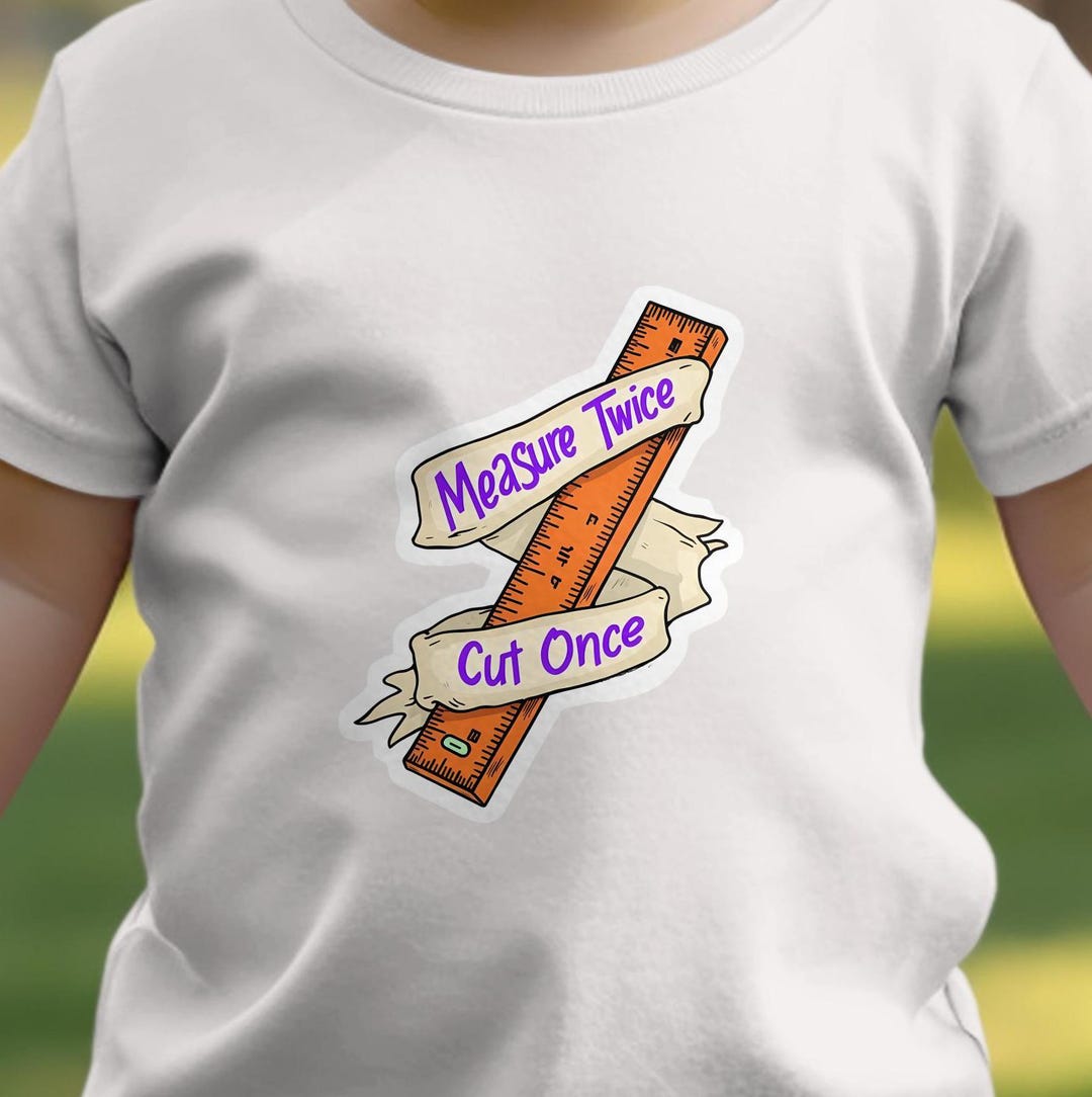 Measure Twice Cut Once SVG, Carpenter Clipart, Ruler, Woodworking Shirt ...
