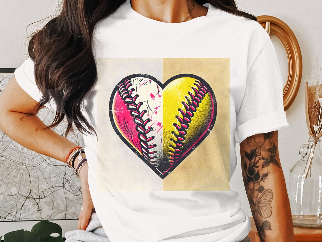 Distressed Split Baseball Png, Split Softball Heart Png, Grunge ...