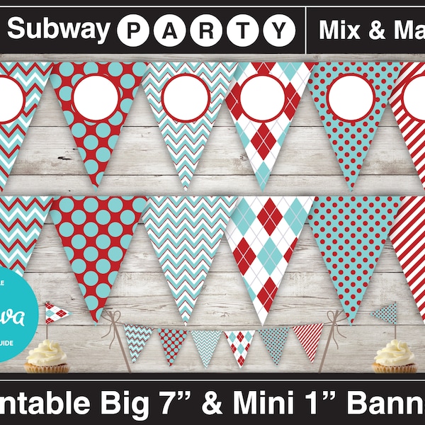 Aqua Bunting - Etsy