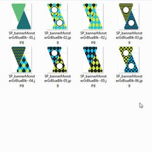 Neon Lime Blue Printable Party Banner & Mini Cake Bunting. - Etsy