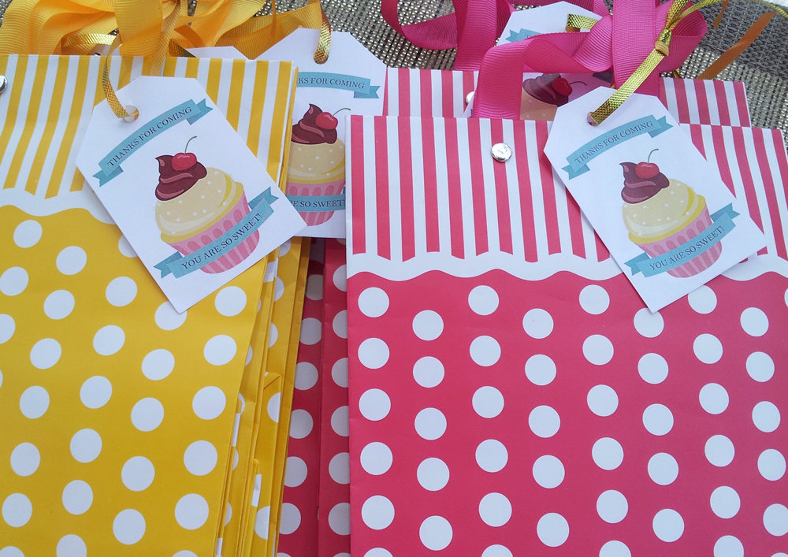 Printable Cupcake Party Thank You Tags / Favor Bag Labels. | Etsy