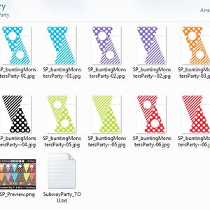 Printable Fun Party Banner and Mini Cake Bunting. Multi Color Polka ...