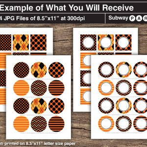 Printable Halloween 2 Party Circles and Squares / - Etsy