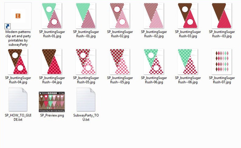 Sugar Rush Party Printable Banner & Mini Cake Bunting. Mint | Etsy