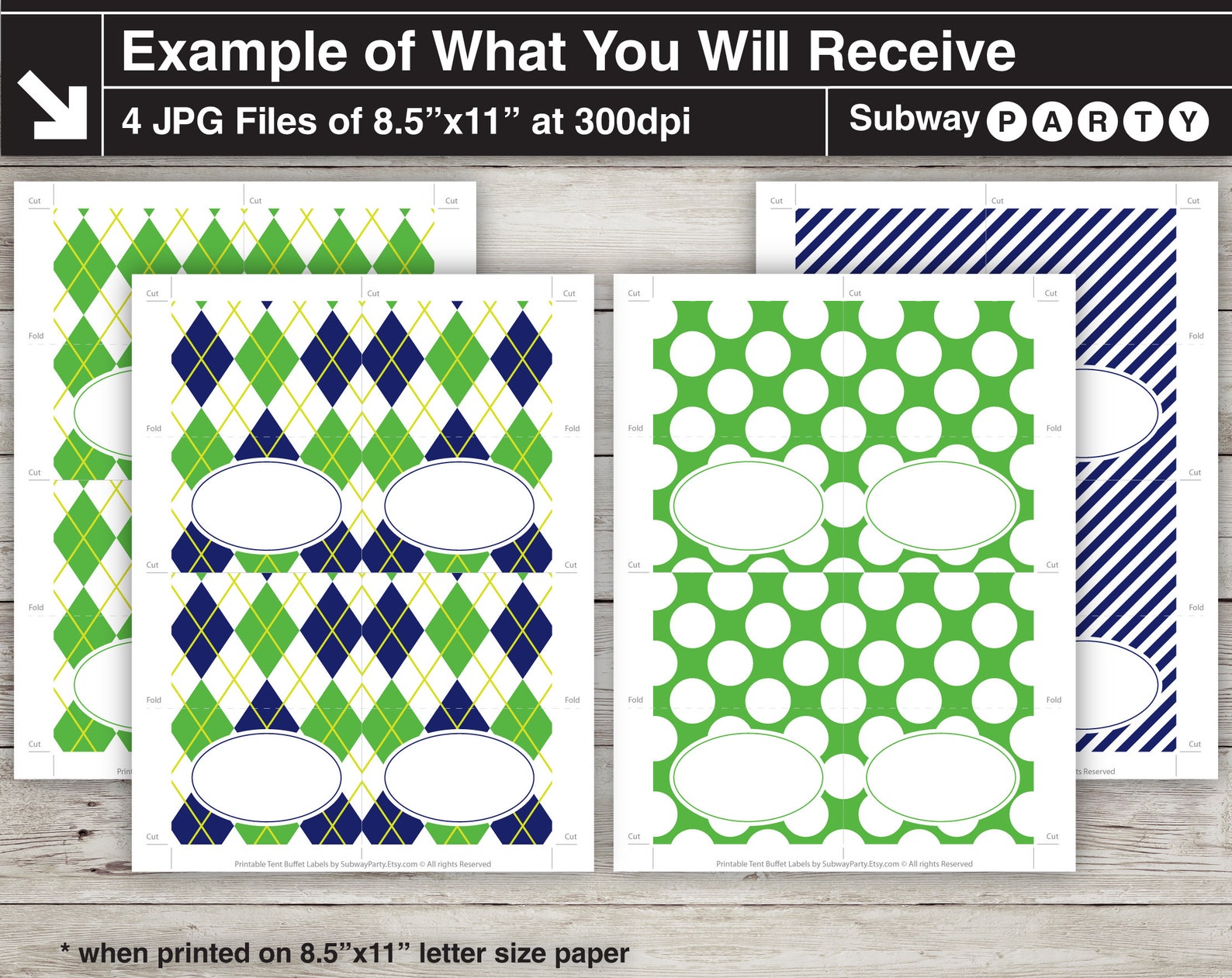 Golf Party Food Labels. Navy Blue Green Argyle Stripes & - Etsy