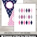 Pink Navy Blue Nautical Party Printable Banner and Mini Cake - Etsy