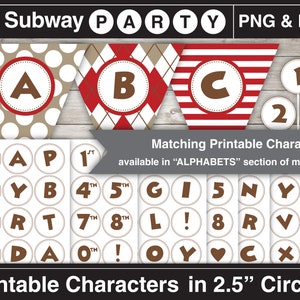 Printable Sock Monkey Birthday Party Banner & Mini Cake Bunting. Taupe ...