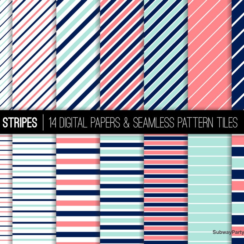 Coral and Aqua - Etsy