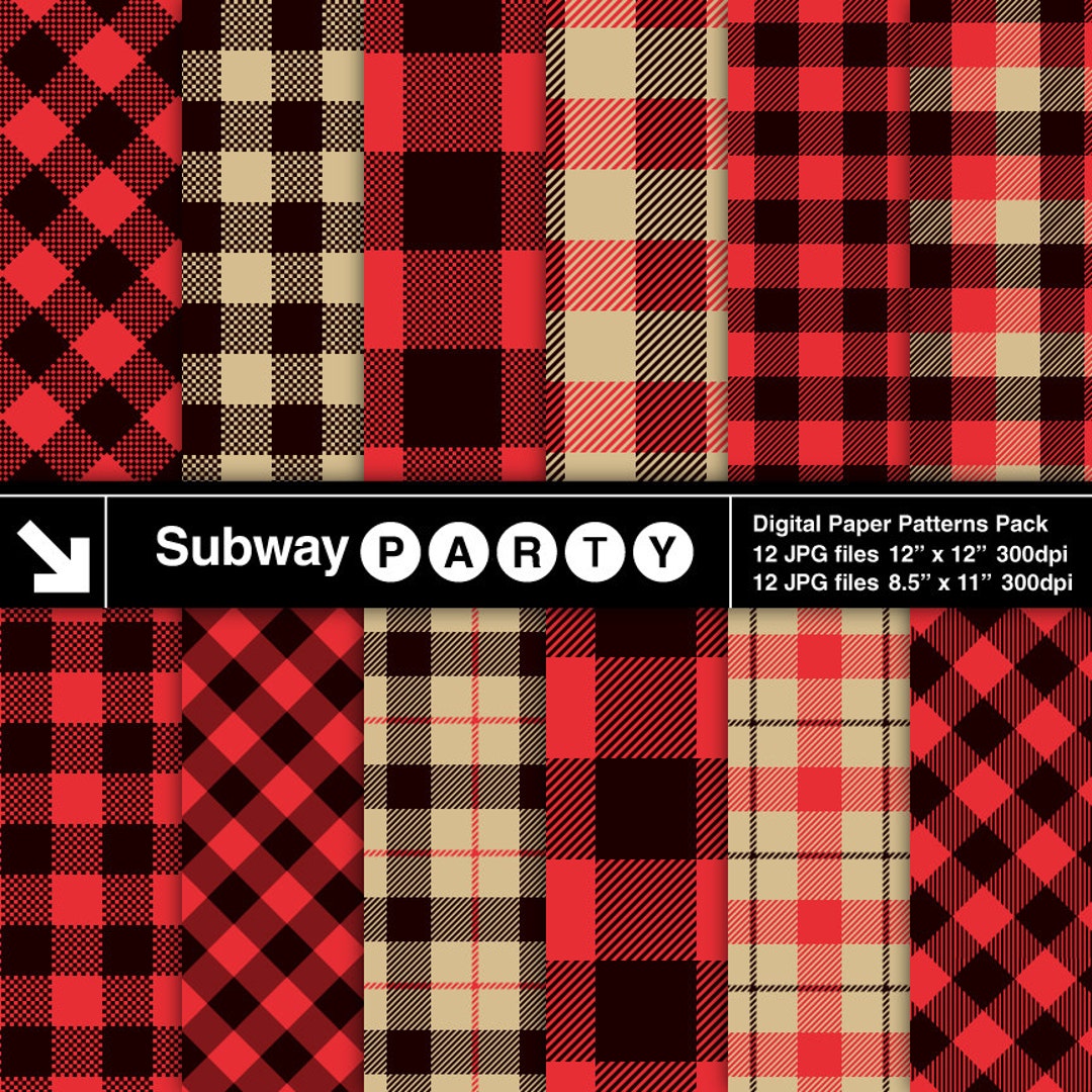 Lumberjack Flannel, Buffalo Check Plaid Red, Black, Khaki Gingham ...