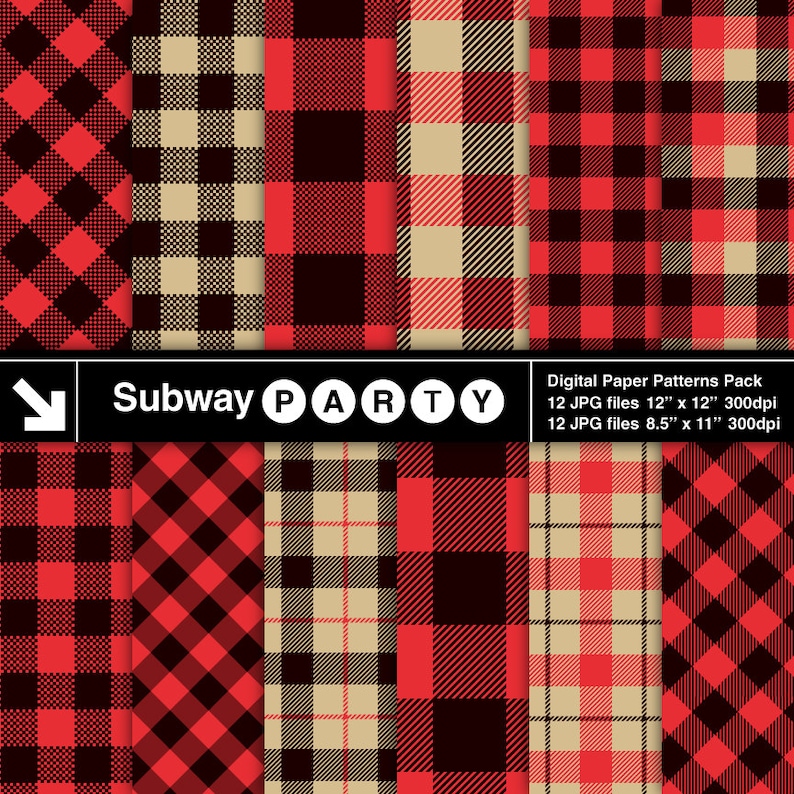 Lumberjack Flannel Buffalo Check Plaid Red Black Khaki - Etsy