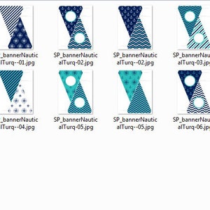 Turquoise and Navy Blue Nautical Party Printable Banner and Mini Cake ...