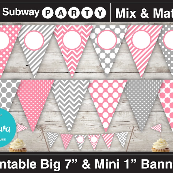 Grey Chevron Banner - Etsy