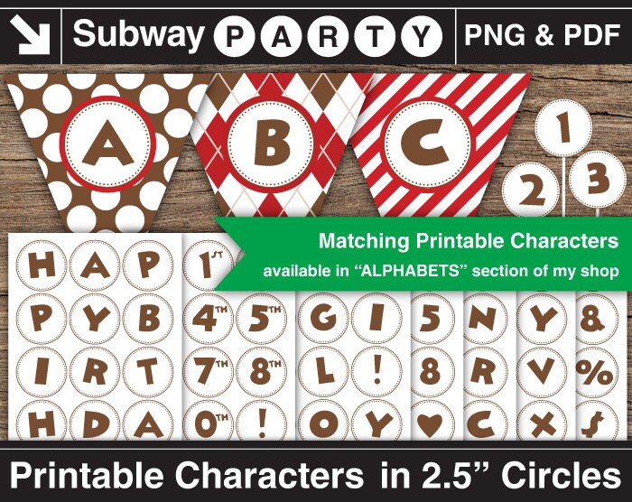 Printable Sock Monkey Birthday Party Banner & Mini Cake | Etsy