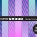 Ombre Chevron Purple Pink Navy Aqua Digital Papers. Gradient Fade ...