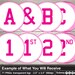 Printable Hot Pink Letters & Numbers in 2.5" Circles. Alphas for Party ...