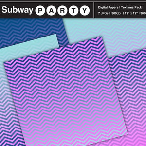Ombre Chevron Purple Pink Navy Aqua Digital Papers. Gradient Fade ...