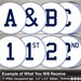 Printable Navy Alphabet Letters & Numbers in 2.5 Circles. Chars for ...