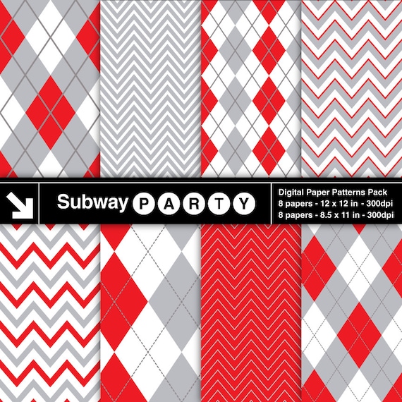 Red And White Chevron Pattern