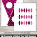 Hot Pink and Black Printable Party Banner & Mini Cake Bunting. - Etsy