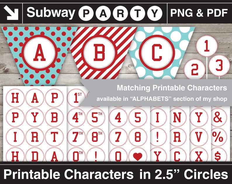 Banderín imprimible para fiesta y mini banderín para pastel en azul ...