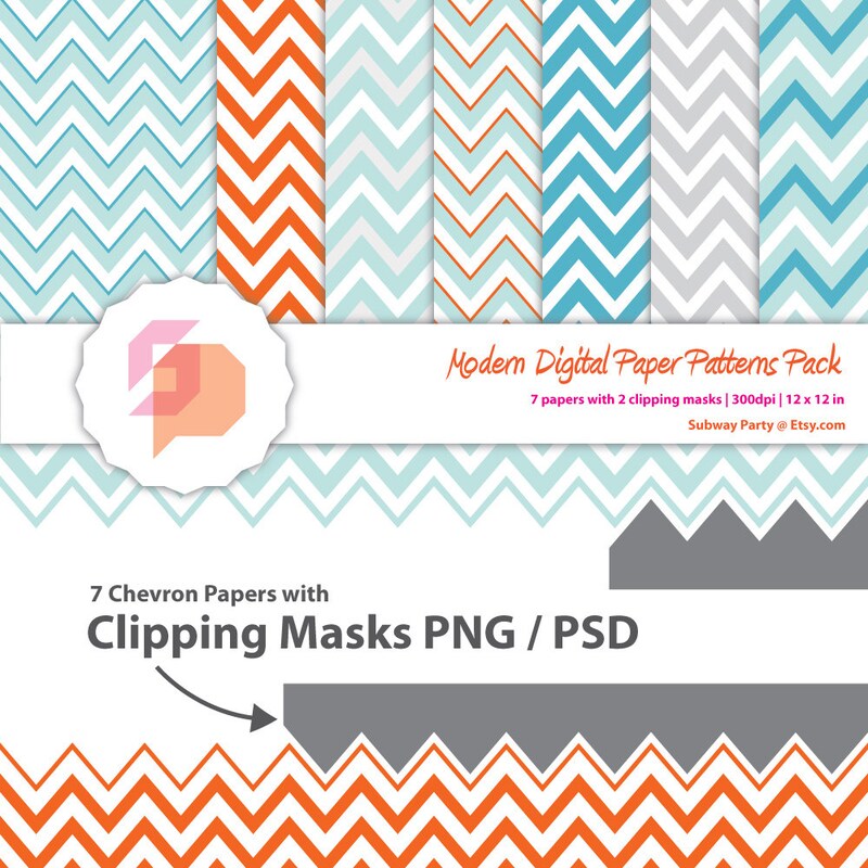 Chevron Borders - Etsy