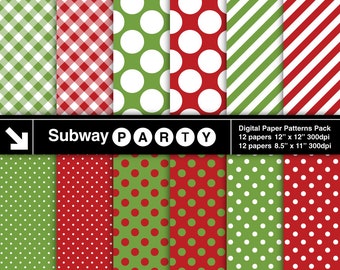 Pastel Rainbow Gingham & Tiny Polka Dots Digital Papers. - Etsy