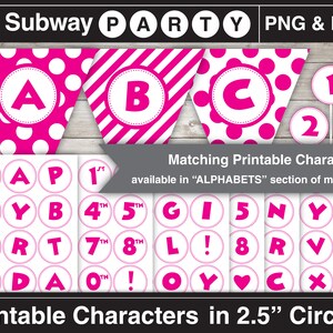 Hot Pink and Black Printable Party Banner & Mini Cake Bunting ...