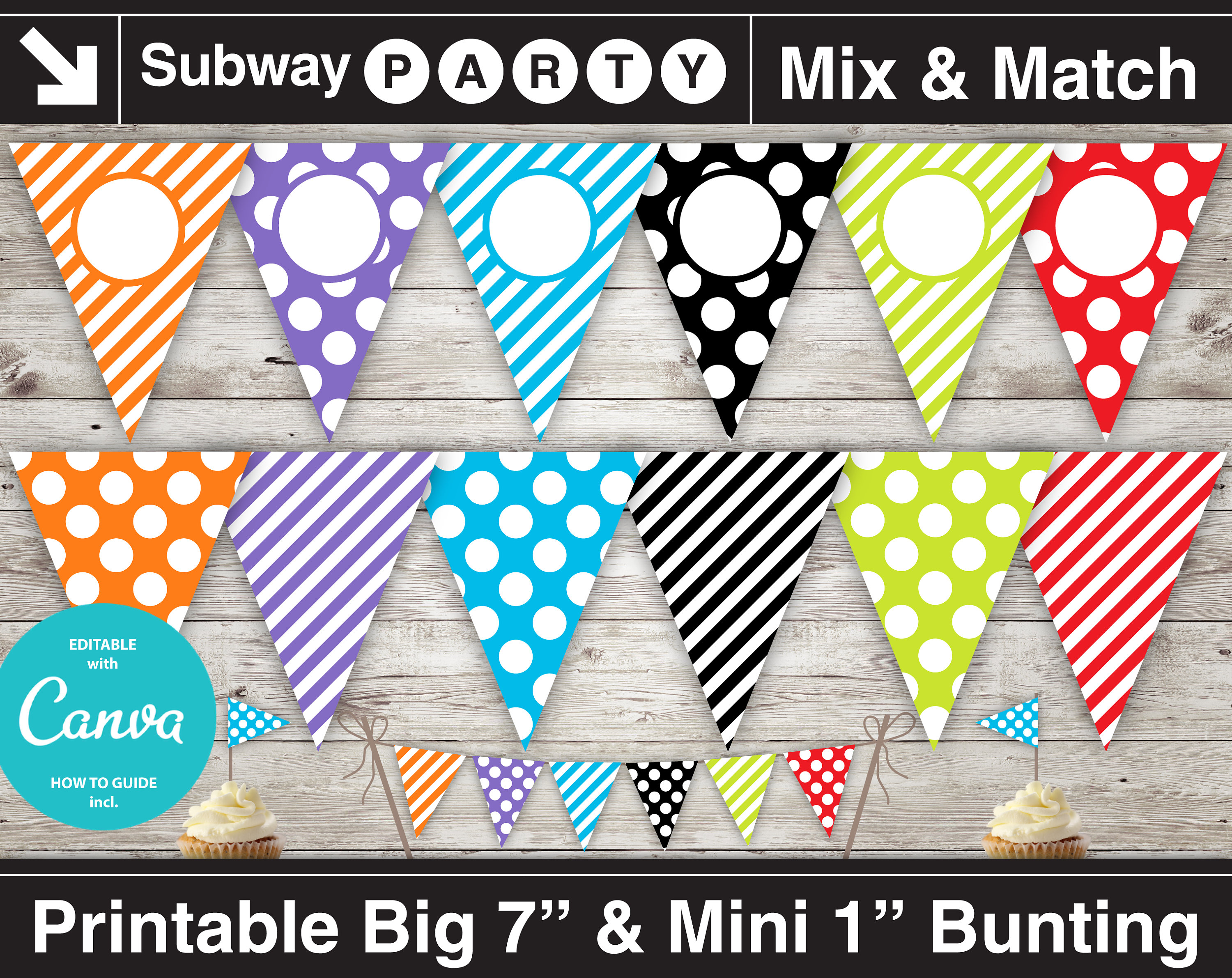 Polka Dot Bunting Printable