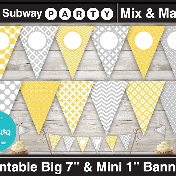 Yellow Gray Party - Etsy