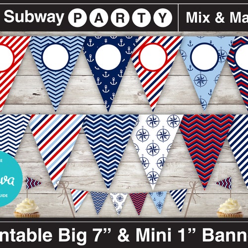 Instant Download Printable Digital Party Bunting Banner - Etsy