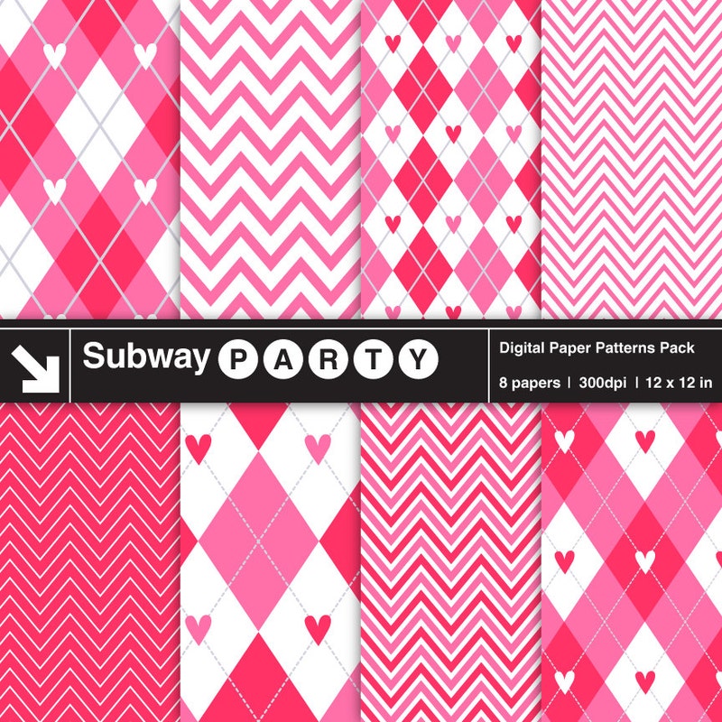 Pink Chevron - Etsy