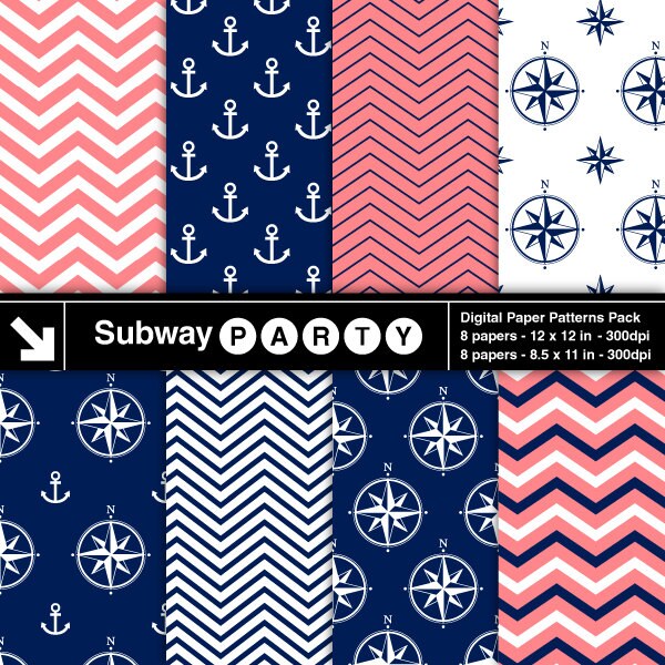Navy Chevron Dress - Etsy