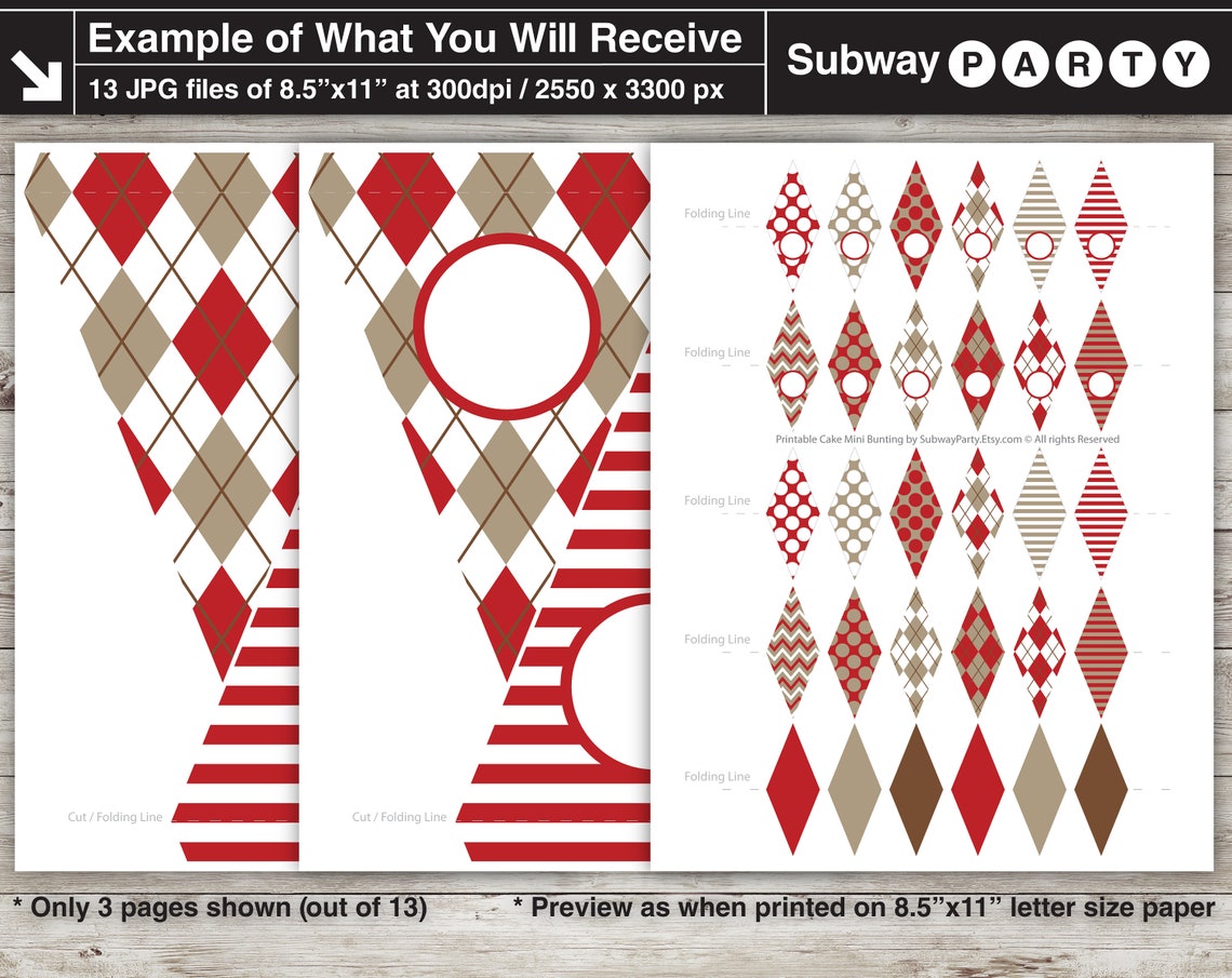 Printable Sock Monkey Birthday Party Banner & Mini Cake | Etsy