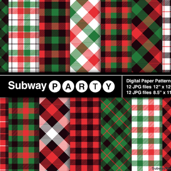 Black and White Buffalo Plaid Christmas Decor - Etsy