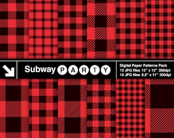 Lumberjack Digital Paper Scrapbook Paper Plaid Bear Moose - Etsy