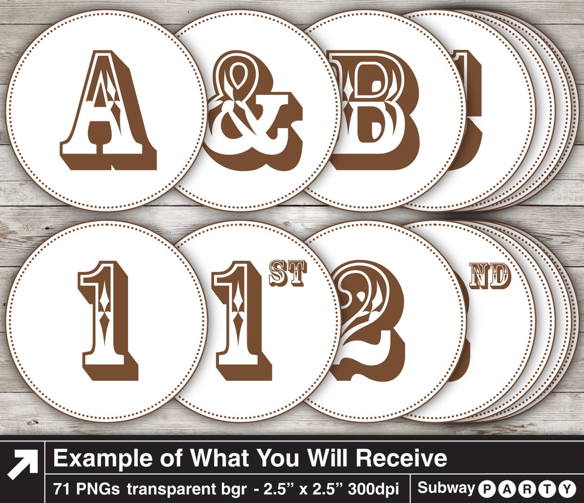 Printable Brown Alphabet Letters & Numbers in 2.5 - Etsy