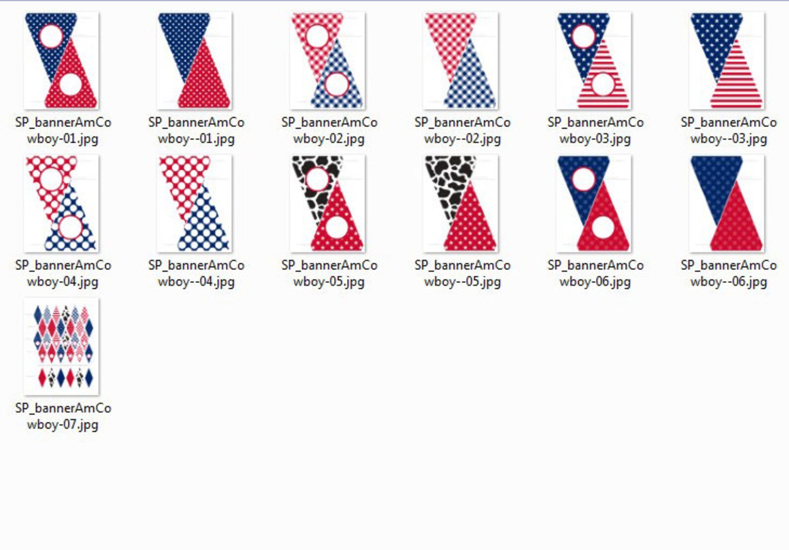 Printable American Cowboy Party Banner & Mini Cake Bunting. Red White ...