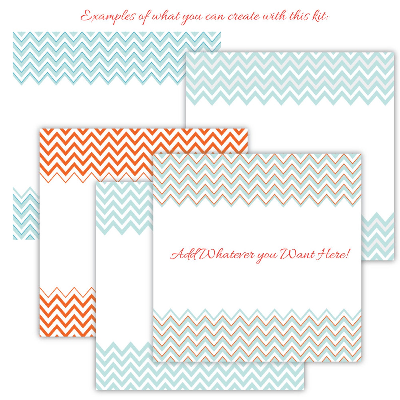 Chevron Border Clipping Mask With Matching Chevron Digital - Etsy