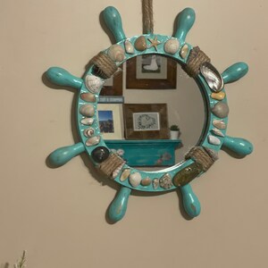 Ships Wheel Mirror With Seashells - Etsy